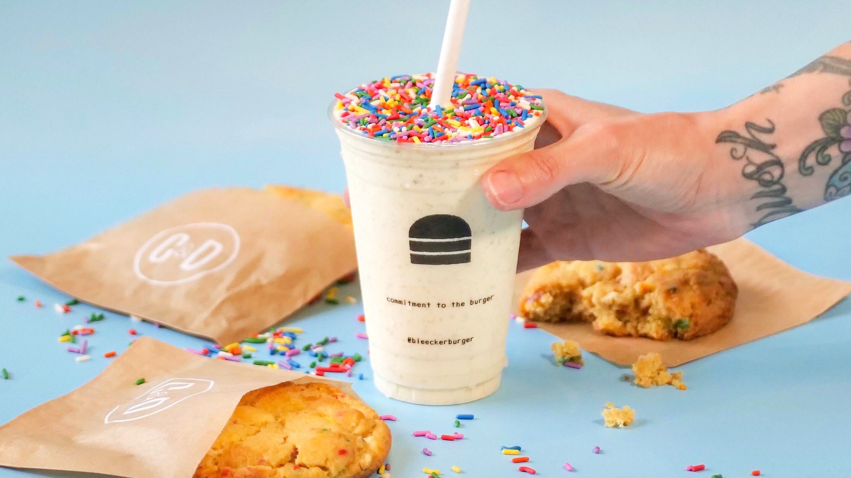 BLEECKER BURGER x Crumbs & Doilies Birthday Cookie Milkshake