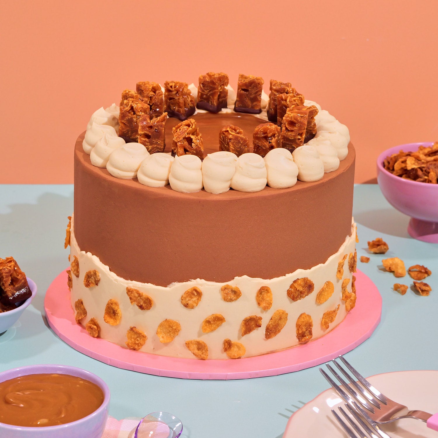 Ultimate Caramel Cornflake Cake | Crumbs & Doilies
