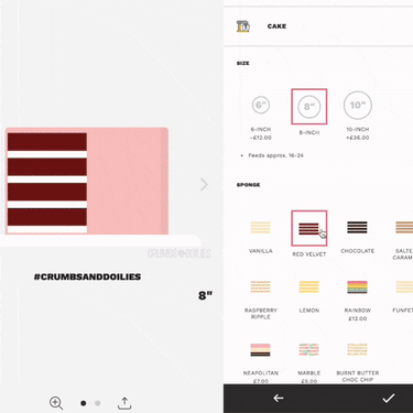 Design Your Own Cake | Bespoke Online Cake Builder – Crumbs & Doilies