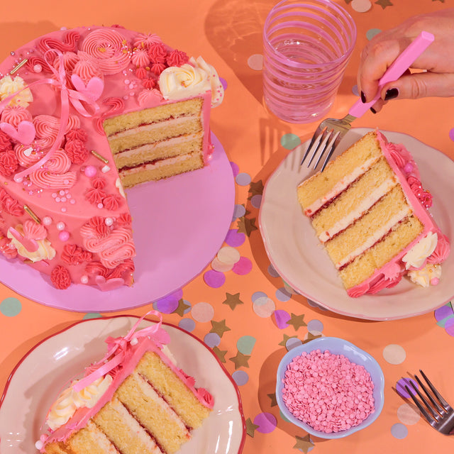 Pretty In Pink Cake | Handcrafted Luxury Bakes – Crumbs & Doilies