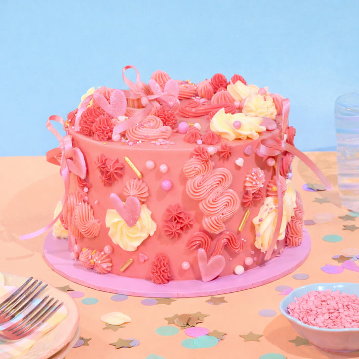 Pretty In Pink Cake | Handcrafted Luxury Bakes – Crumbs & Doilies
